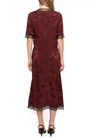 Zadig&Voltaire Redoxal Horse Jacquard Silk Midi Dress