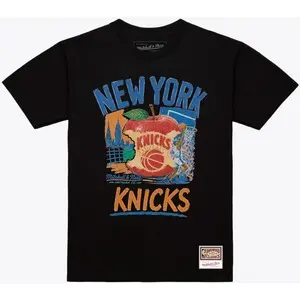 Mitchell & Ness New York Knicks Concrete Apple T-shirt - Black