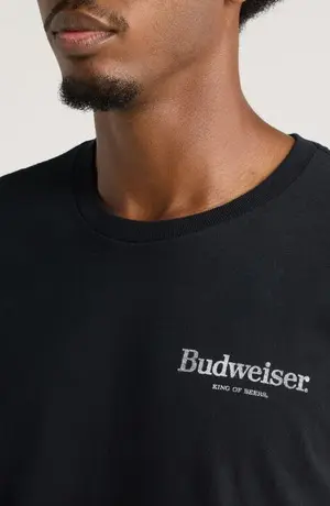 Junk Food Budweiser® Bottle Cotton Graphic T-shirt