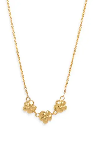 KIARA BY KI-ELE Melia Trio Flower Necklace - Gold