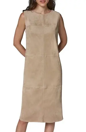 Donna Karan New York Faux Suede Sheath Dress