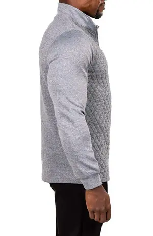 MACEOO Diamond Quilted Quarter Zip Pullover
