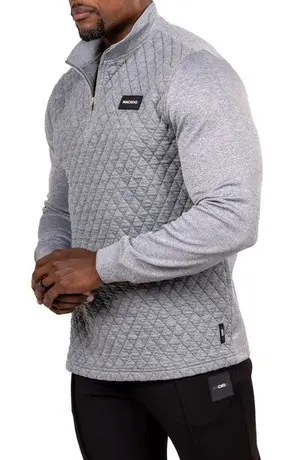 MACEOO Diamond Quilted Quarter Zip Pullover