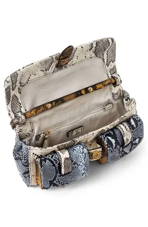 AIMEE Rebel Snake Embossed Leather Crossbody Bag - Snake Multi