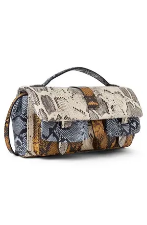 AIMEE Rebel Snake Embossed Leather Crossbody Bag - Snake Multi