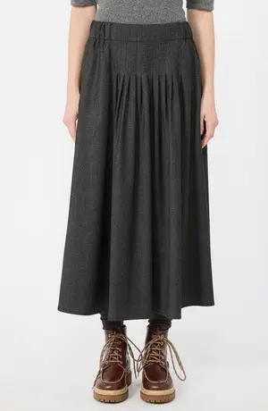 Max Mara Stretch Wool Midi Skirt