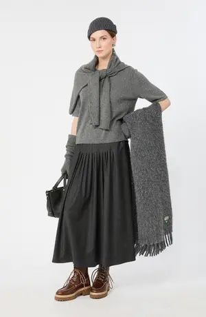 Max Mara Stretch Wool Midi Skirt