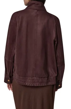 Donna Karan New York Faux Suede Zip-front Jacket