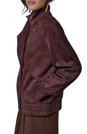Donna Karan New York Faux Suede Zip-front Jacket