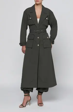 L'Agence Axel Windbreaker Trench Coat