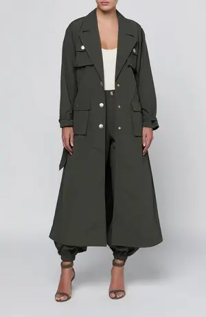 L'Agence Axel Windbreaker Trench Coat