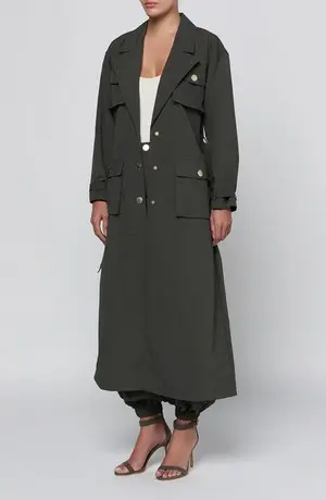 L'Agence Axel Windbreaker Trench Coat