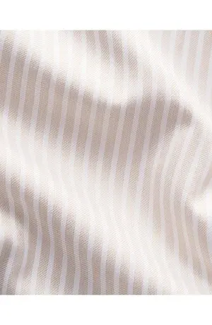 Eton Slim Fit Striped Shirt - Light Beige