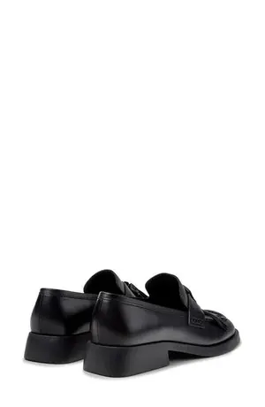 Camper Donna Twins Mismatch Loafers With Fringe And Tassels - Black