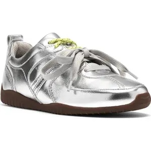 Clarks Meridor Lace Sneaker - Silver Leather