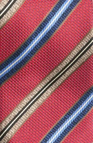 Nordstrom Striped Silk Neck Tie - Red