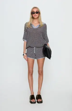 Princess Polly Serenique Knit Striped Shorts