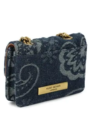 Kurt Geiger Micro Kensington Crossbody Bag - Light/pastel Blue