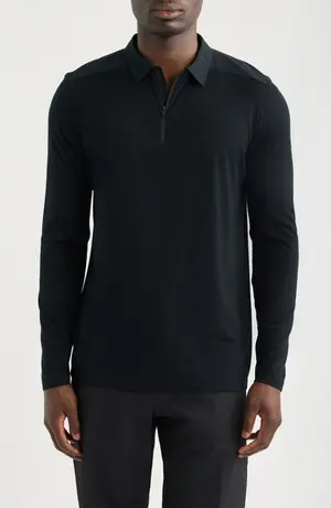 Veilance Frame Long Sleeve Polo - Black