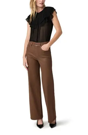 Paige Lucia Double Ruffle Collar Top - Black