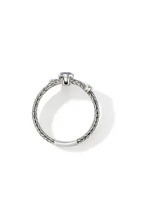 John Hardy Icon Sterling Tanzanite & Diamond Ring