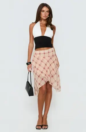 Princess Polly Natana Asymmetrical Midi Skirt