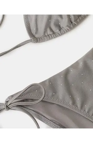 Mango Rhinestone Cheeky Bikini Bottoms