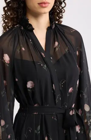 Kobi Halperin Robin Floral Tiered Chiffon Maxi Dress