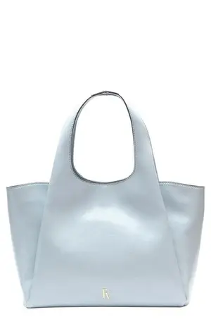 FRANCES VALENTINE Portia Leather Satchel - Light Blue
