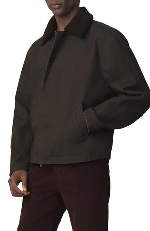 Joe's Jeans Canvas Utility Jacket With Faux-shearling Collar