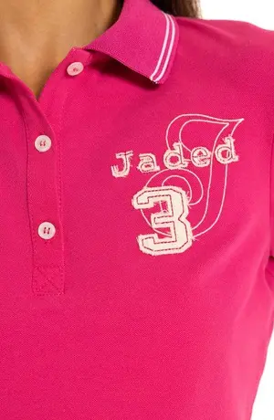 JADED LONDON Embroidered Cropped Polo Shirt