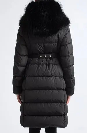 Moncler Textured Faux Fur Bib With Belt