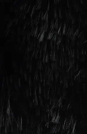 Moncler Textured Faux Fur Bib With Belt