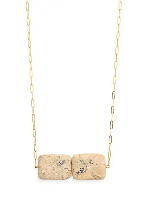 HOUSE OF OLIA Godeissa Bar Pendant Necklace - Opal