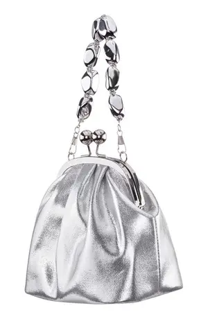 Nina Vespera Frame Clutch With Beaded Handle