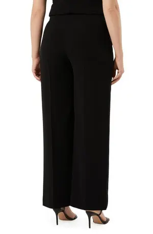 Marina Rinaldi Wide-leg Pants With Satin Stripes