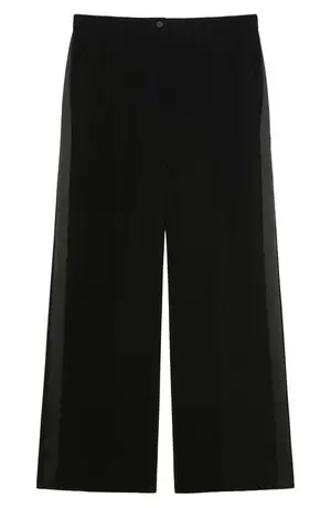 Marina Rinaldi Wide-leg Pants With Satin Stripes