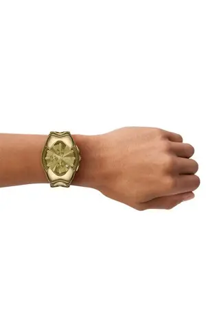 DIESEL® Mercurial Tone Tonneau Chronograph Bracelet Watch