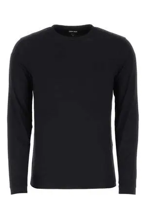 Giorgio Armani Midnight Stretch Viscose T-shirt - Blue
