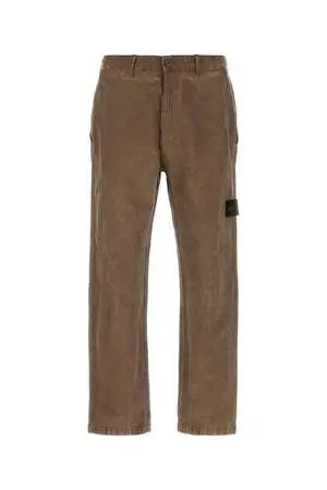 Stone Island Cotton Blend Pant - Brown