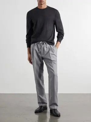Dolce & Gabbana Sartoriale Wool Pleated Trousers - Gray