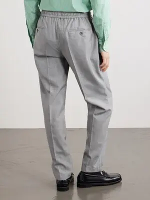 Dolce & Gabbana Sartoriale Wool Pleated Trousers - Gray
