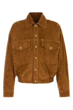 Versace Lamb Leather Blouson Jacket - Multicolor