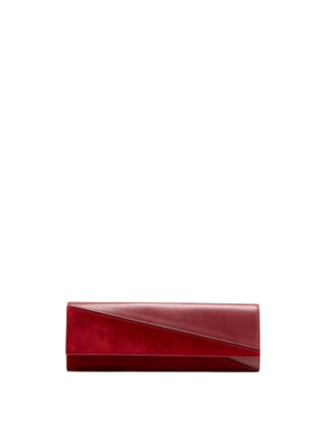 Proenza Schouler Hex Clutch In Calfskin And Suede - Madder