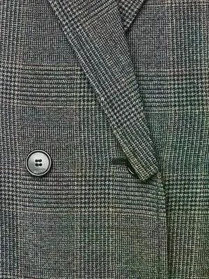 LANVIN Check-pattern Double-breasted Coat