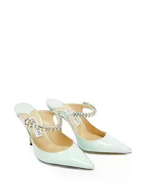 JIMMY CHOO Bing Embellished Mules - Blue
