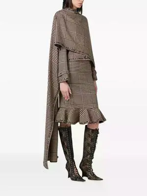 Giuseppe Di Morabito Houndstooth Pattern Embellished Cape