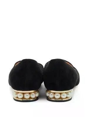 NICHOLAS KIRKWOOD Beya Pointed-toe Loafers With Faux-pearl Embellishment
