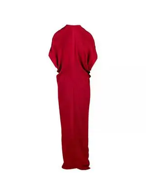 Zero + Maria Cornejo Draped V-neck Maxi Dress - Red