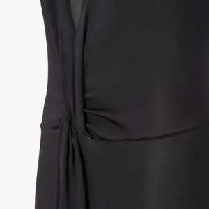 Fendi Sleeveless Silk Satin Maxi Dress With Knot Detail